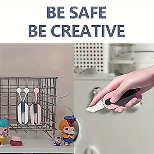 Box Cutter Retractable, Box Opener, Ceramic Box Cutter, Mini Box Cutter, Safety Box Cutter, Cute Box Cutter, Small Box Cutter For Women (Ceramic-Pink)