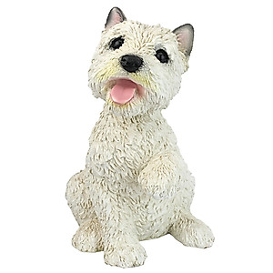 Design Toscano West Highland Terrier Puppy Dog Statue, Multicolored