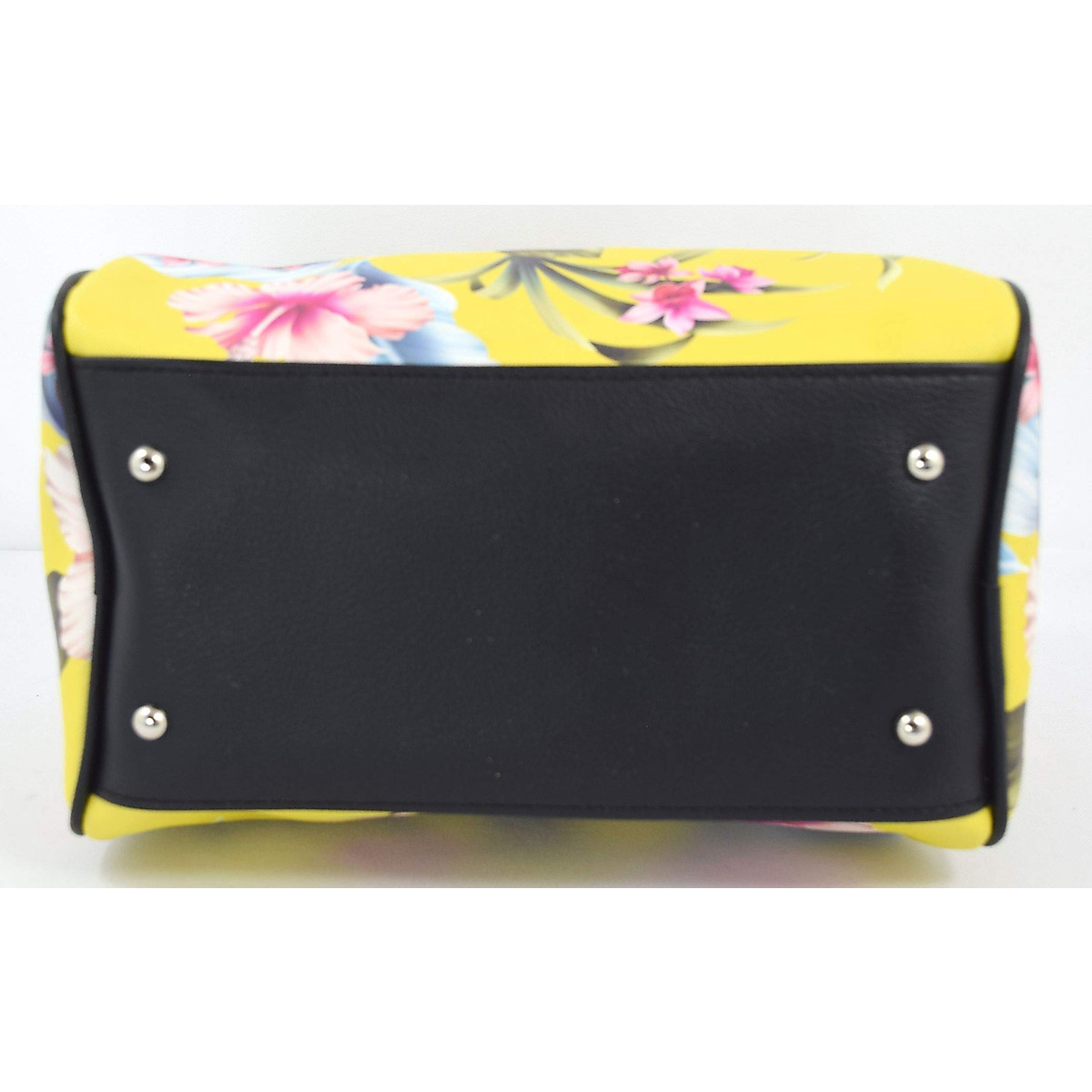 Liquor brand Aloha Hawaiian Luau Hawaiian hibiscus print Round Purse Handbag (Yellow)