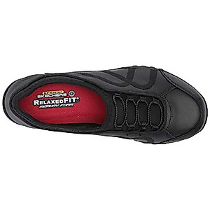 Skechers Women's Slip on Bungee Gore Food Service Shoe, Black, 7.5