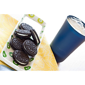 Preserve Reusable BPA Free Everyday Tableware Set with Cutlery Made from Recycled Plastic: 4 Plates, 4 Bowls, 4 Cups and 24 pieces of Cutlery, Midnight Blue