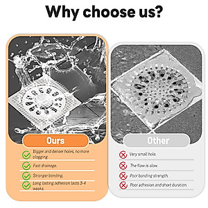 ASTIMESA 25 Pack Disposable Shower Drain Hair Catcher,4.3 Inch Mesh Sticker Drain Cover, Adhesive Hair Stopper Collector Trap,Floor Strainer for Bathroom Bathtub Kitchen Sink (25)