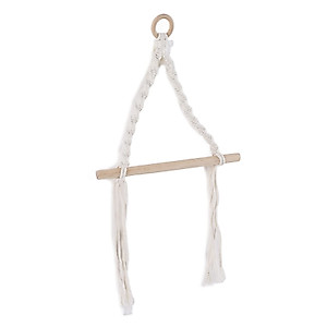 Handmade Paper Towel Holder,Boho Cotton Rope Macrame Toilet Paper Towel Rack,Paper Towel Hanging for Kitchen Bathroom