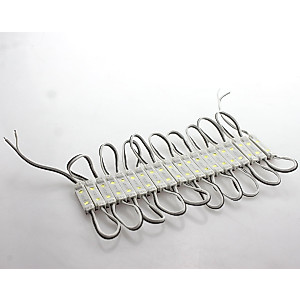 REXTiN Super Bright 200pcs Mini 2835 2 LED Module DC12V Waterproof Decorative Light for Letter Sign Advertising Signs with Tape Adhesive Backside (White)