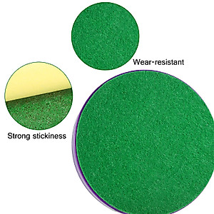 94 mm Felt Pads for Hockey Replacement Hockey Mallet Felt Pads Self Adhesive Green Felt Sticker for 96 mm Hockey Pushers