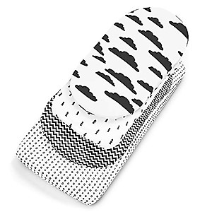 Bassinet Bed Sheets – Premium Bassinet Fitted Sheet for Halo, Mika Micky, Maxi COSI & Others - 4 Pack 100% Jersey Knit - Bassinet Bedding for Standard Size Oval or Halo Bassinet Pads for Boys & Girls