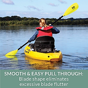 BENDING BRANCHES Sunrise Glass 2-Piece Snap-Button Kayak Paddle for Recreational Day Trips, 230 cm, Yellow