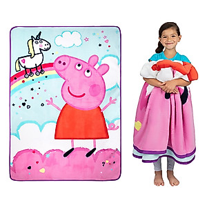 Franco Kids Bedding Super Soft Plush Micro Raschel Blanket, 62 in x 90 in, Peppa Pig