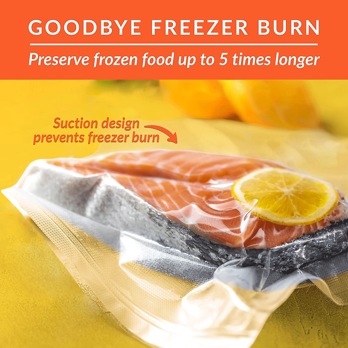 Nutri-Lock Vacuum Sealer Bags - Set of 2 11x50 & 8x50 Inch BPA-Free Rolls - Vac Seal for Sous Vide & Meal Prep - Commercial Grade Bag