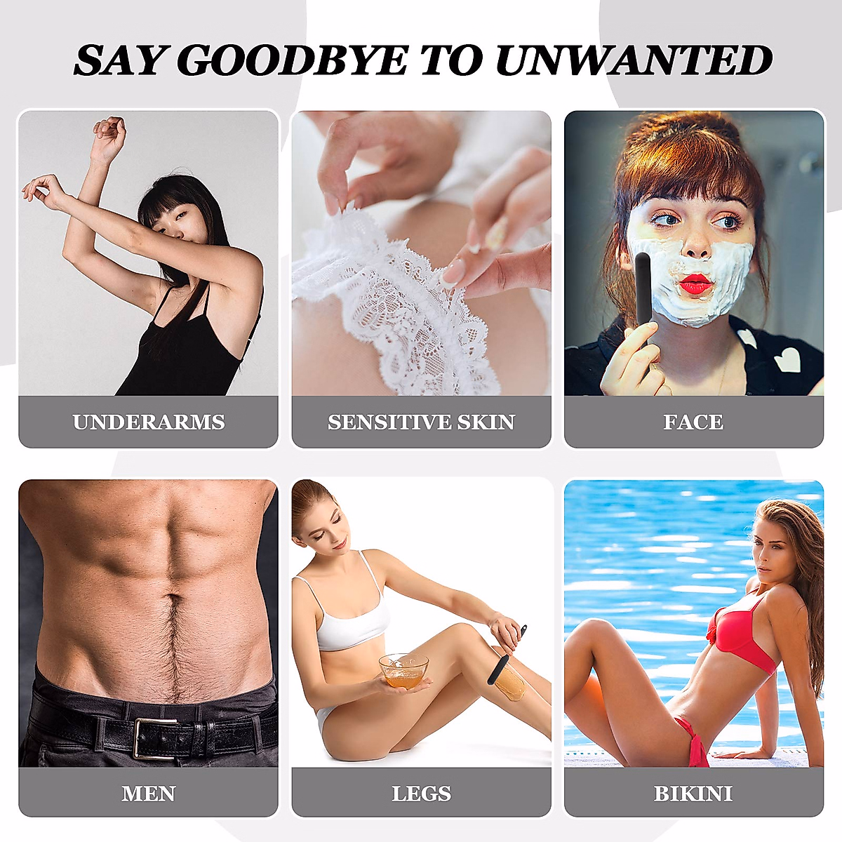 Patelai Non Stick Wax Spatulas Silicone Waxing Sticks Waxing Applicator Hair Removal Large Reusable Scraper Large Area Hard Wax Sticks for Home Salon Body Use Mixing Resin(Black)