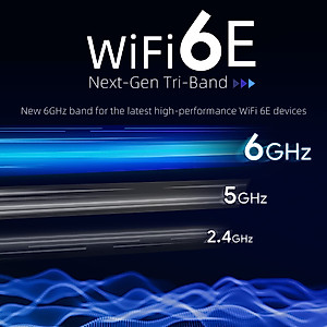 Dynalink AXE10200 Tri-Band WiFi 6E Whole Home Mesh System(DL-WME38) New 6GHz Band Support 10-Streaming,Speed Up to 10.2Gbps, Up to 6,000 sq.ft, 200 Devices, Gigabit Ports, Parental Controls, 2 Routers