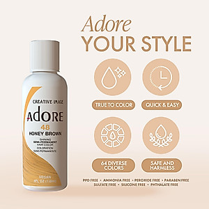 Adore Semi Permanent Hair Color - Vegan and Cruelty-Free Green Hair Dye - 4 Fl Oz - 194 Sweet Mint (Pack of 2)