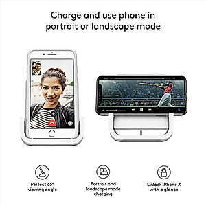 Logitech Powered Wireless Charging Stand for iPhone 8, 8 Plus, X, XS, XS Max and XR