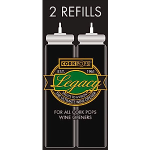 Cork Pops Wine Bottle Opener Refill Cartridge Pack Of 2