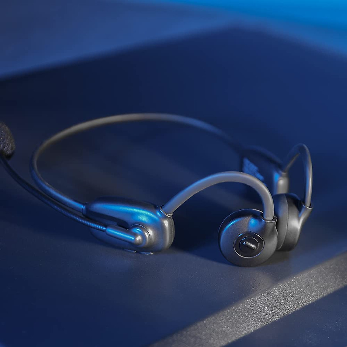 BANDARICOMM Bone Conduction Headphones with Mic, Bluetooth 5.3 Wireless Headsets with Noise-Canceling Microphone Boom, IPX6 Waterproof Stereo Headsets for Office Home Business Outdoors use