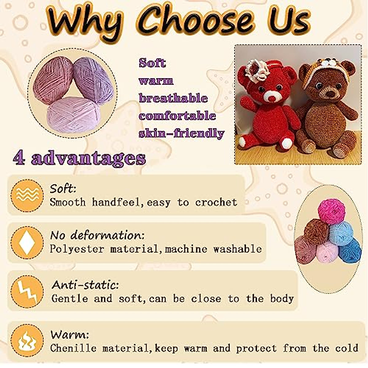 1 PCS 100g Soft Chenille Yarn Velvet Yarn for Crocheting,Fluffy Yarn for Knitting and Crochet DIY Craft,Warm Yarn for Bag Hat Scarve Clothe Gloves Slippers Doll（Rose Red）