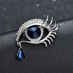 Comelyjewel Premium Quality Personality Tear of Angel Rhinestone Brooch Pin Covered Scarves Shawl Clip for Women Ladies