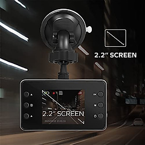 COBY High-Definition Car Dash cam | 1080P HD Wide-Angle Lens Car Camera | Night Vision Camera Recording & Motion Detector | 2.2” Display Dashcam | Auto On/Off & Loop Recording Micro SD | Plug-and-Play