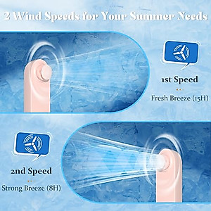 JSQBD Portable Handheld Fan, 2 IN 1 Mini Hand Fan, Battery Operated [8-15 Working Hours], USB Rechargeable Personal Foldable Fan for Indoor, Small Pocket Fan Travel Essentials for Outdoor (Pink)