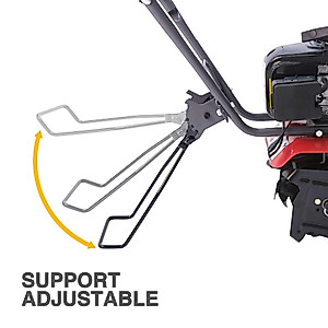 Thunderbay Cultivator 2Cycle 52cc Gas Powered Tiller w/Adjustable 4 Steel Tines Small Rototiller