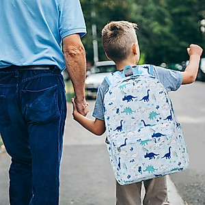 LOIDOU Kids Backpack Boys Preschool Kindergarten Elementary School Backpacks with Lunch Box Dinosaur Kids School Bags BookBag Set