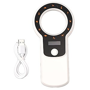 Animal Microchip Scanner, Cordless Pet Chip Scanner, Handheld Data Storage Pet Chip ID Scanner, for Animal, Pets, Pigs, Dogs, Cats