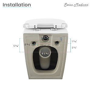 St. Tropez Wall Hung Toilet Bundle, Glossy White