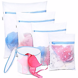Plusmart Delicate Clothes Laundry Wash Bag, Mesh Laundry Bag for Delicates,Mesh Lingerie Bag, Bra Garment Laundry Bag Mesh, Underwear wash Bag, 5 Pack