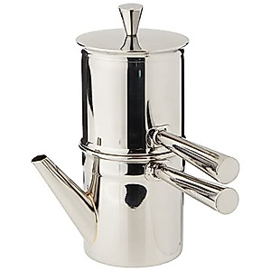Ilsa Neapolitan Coffee Maker, Stainless Steel, Silver, 1-2 Cups