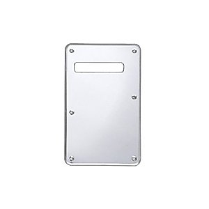 Musiclily 6 Hole Guitar Strat Back Plate Tremolo Cover Backplate for Fender USA/Mexican Standard Stratocaster Modern Style, 1Ply Chrome Mirror Acrylic