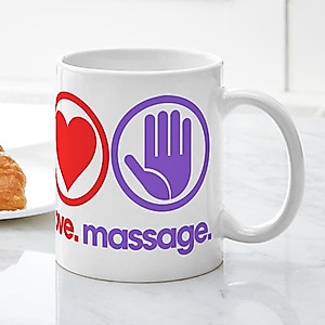 CafePress Peace Love Massage Ceramic Coffee Mug, Tea Cup 11 oz