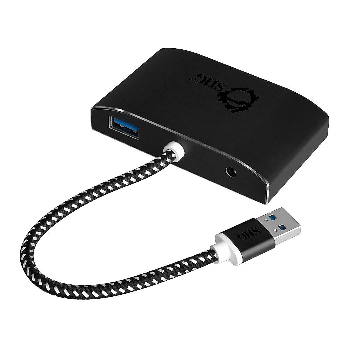 SIIG SuperSpeed 4 Port USB 3.0 Hub With 5V Power Adapter and Woven Braided USB - Powered Hub & Port Adapter