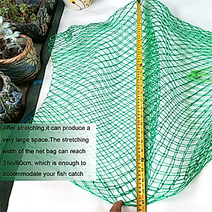 JZTang Fishing Net Bag Foldable Fishing Keep Net Diving Bag 4/5 Inch Mesh 35 Inch Length Fishing Net