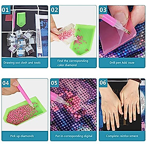 Whoonng Diamond Painting Kits for Adults, DIY 5D Large Diamond Painting Angel Wings, Full Round Diamond Art Kids,20x40in Paint by Number for Adults Diamond Dots Gem Art Crafts for Home Decor Gift