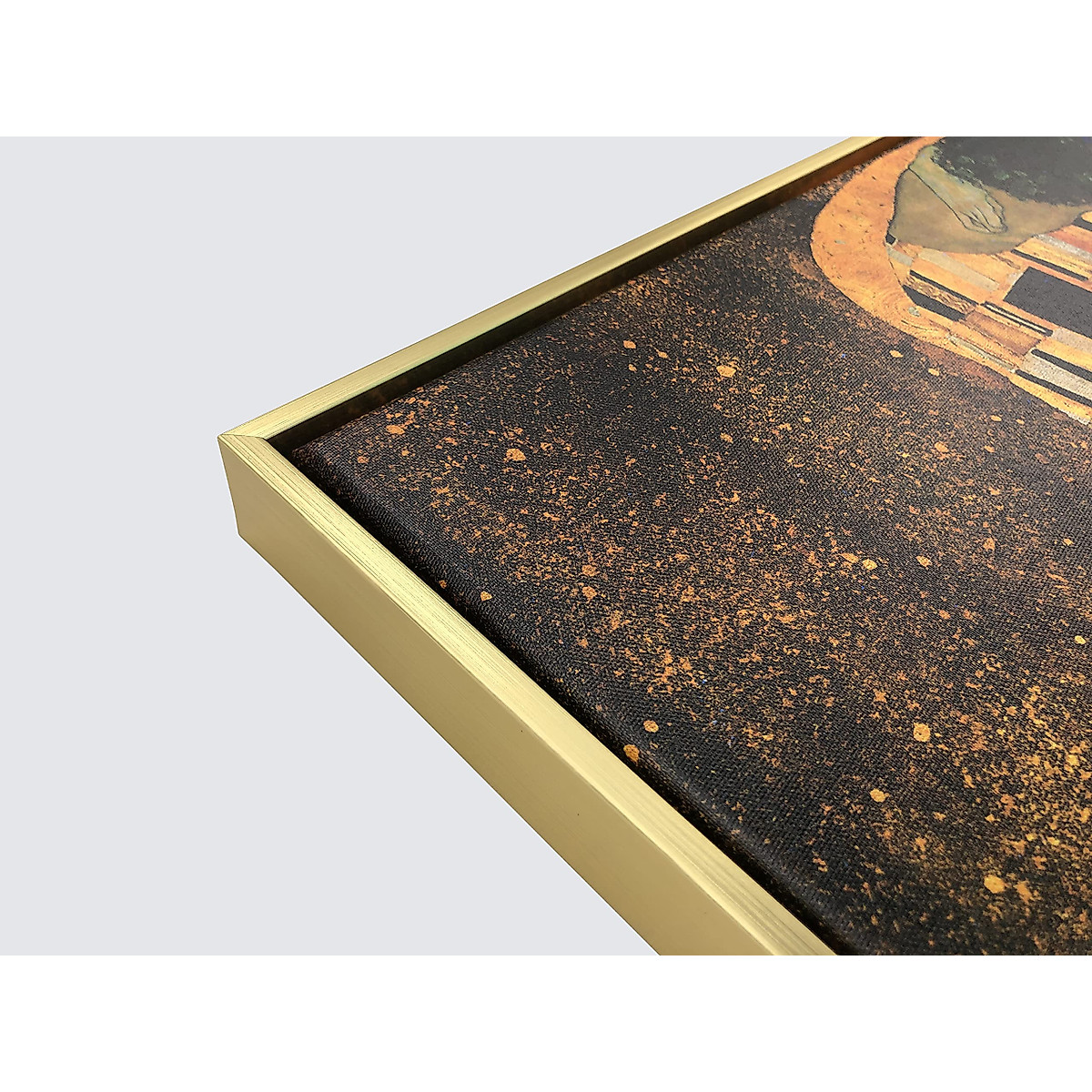 Wieco Art Framed Art the Kiss by Gustav Klimt Famous Oil Paintings Reproductions Modern Giclee Canvas Prints Canvas Wall Art with Golden Picture Frames for Wall Decor Home Decorations