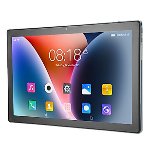 Vikye Android 10.1 Tablet, 10.1 Inch FHD Display, 8 Core CPU Processor, 6GB RAM 128GB ROM, 8MP 16MP Dual Cameras, 5G WiFi Tablet (US Plug 100‑240V) (Grey)