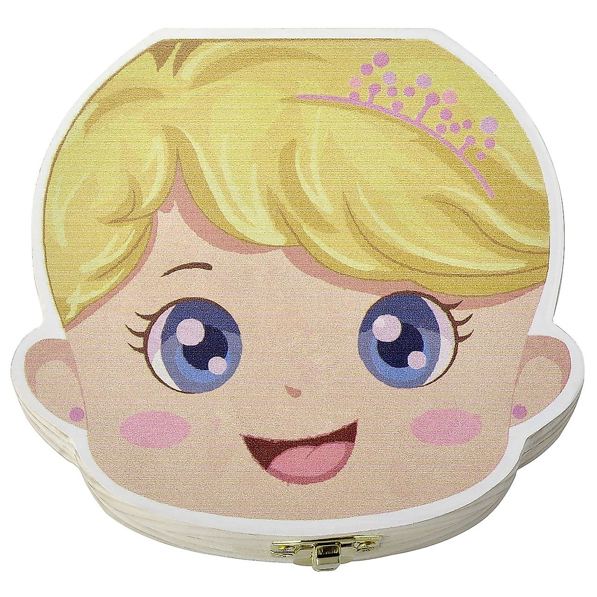 Mogoko Cute Baby Tooth Box, Wooden Milk Teeth Storage Organizer, Kids Lost Tooth Keeper Box For Girl (English, Princess)