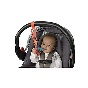 4PK Toy Safety Straps, Stretchable Silicone Pacifier Clips Baby Toddler Bottle Toy Harness Straps for Strollers, High Chair, Shopping Trolley,Cars,Hanging Baskets,Cribs,Bags