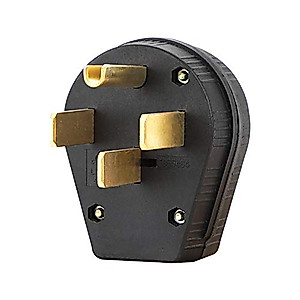50A Power Plug, NEMA 14-50P 50A Electric Plugs, AC 125V/ 250V Grounding 3 Wire 4 Prong Straight Blade Plug,Male Dryer Plug Welder Plug
