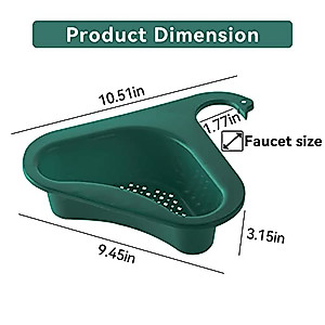 OFCTACK Swan Drain Strainer Basket 2 Pack Plastic Kitchen Garbage Disposal Stopper Sink Corner Accessories for Faucets Diameter Max 1.8 inches, Green
