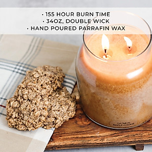 A Cheerful Giver - Oatmeal Maple - 34oz Papa Scented Candle Jar with Lid - Keepers of The Light - 155 Hours of Burn Time, Gift for Women, Orange