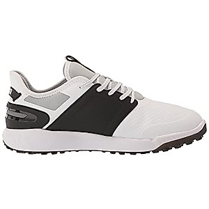 Puma Golf Men's Ignite Elevate Golf Shoe, Puma White-Puma Black-Metallic Silver, 10.5