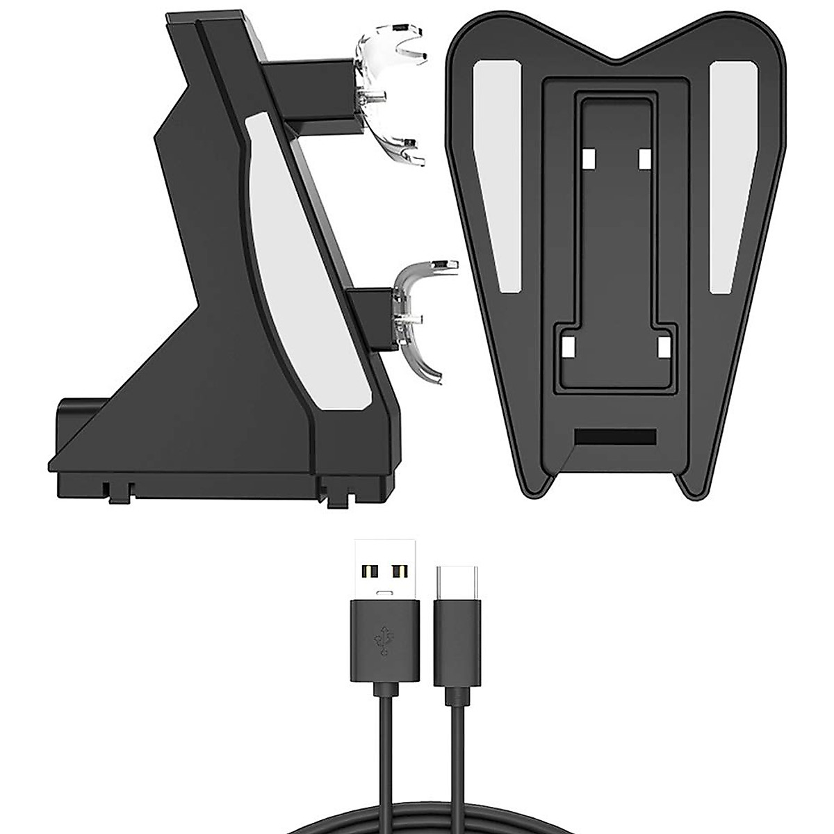PS5 Controller Charger with LED Indicator, Fast Charging Dualsense Charging Station Dock for Dual Playstation 5 Controllers