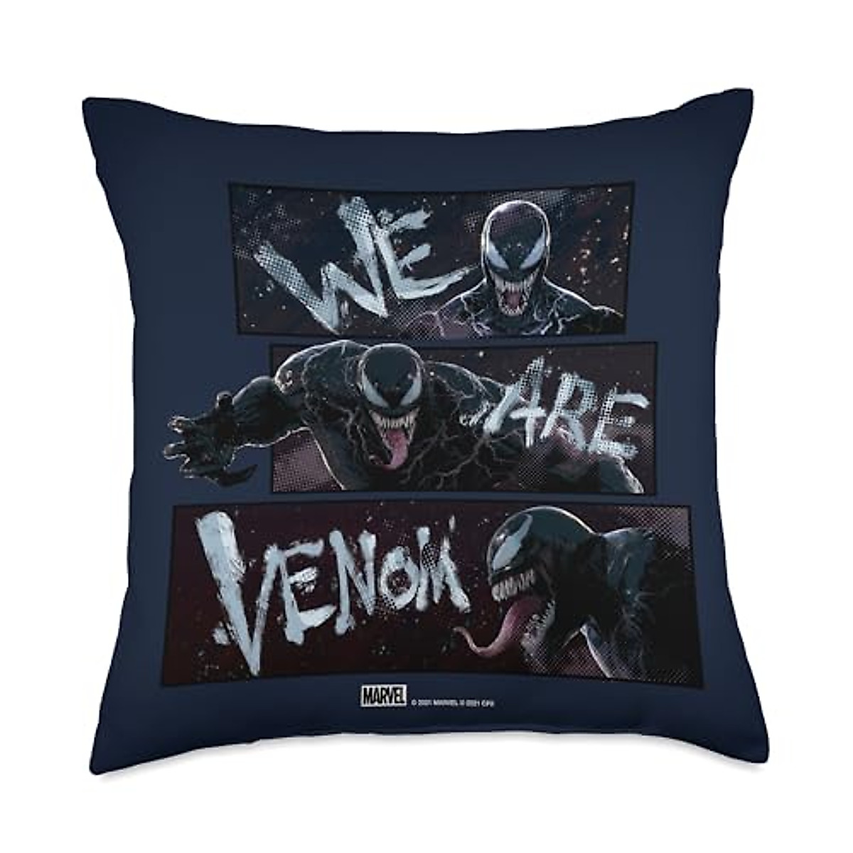 Marvel Let There Be Carnage We are Venom Panels Throw Pillow, 18x18, Multicolor