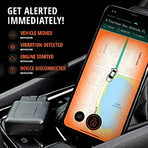 CARLOCK Anti Theft Car Device - Real Time 4G Car Tracker & Car Alarm System. Comes with Device & Phone App. Tracks Your Car in Real Time & Notifies You Immediately of Suspicious Behavior.OBD Plug&Play