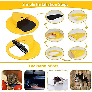 MGVDSES Mice Mouse Trap Bucket Flip Lid,Mouse Trap Bucket Indoor Outdoor,Humane Mouse Trap,Mouse Trap Bucket Lid Auto Reset | 5 Gallon Bucket Compatible | Mouse Trap Bucket Lid (2 Pack)