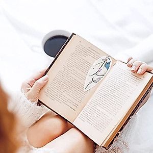 Annxing Leaf Carving Bookmarks for Women Craft Unique Gift with Tassels Ctue Lover Book Marks for Reader Men and Kids Creative Leaf Carving 2PCS, Green