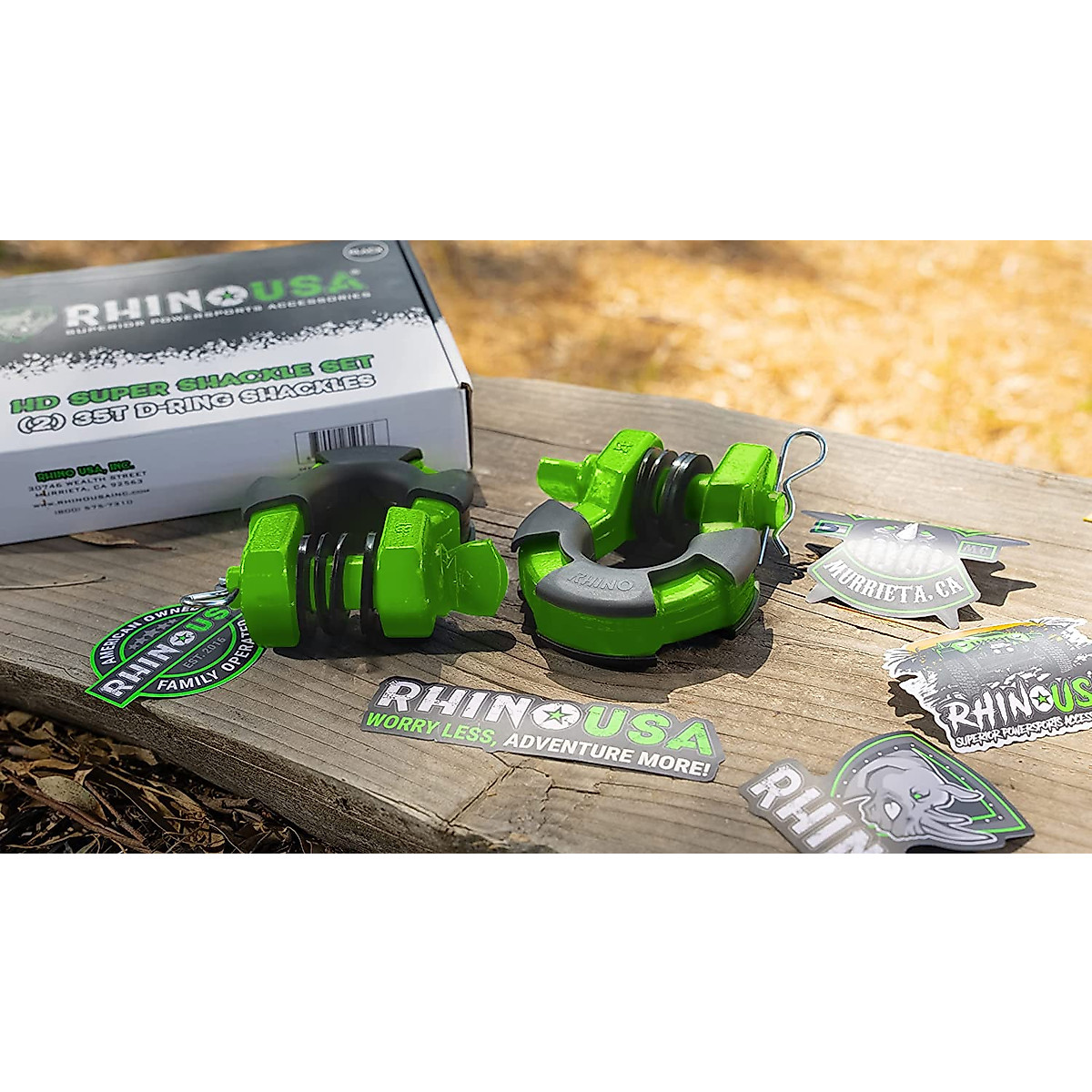 Rhino USA D Ring Super Shackles 70,548lb Break Strength – Heavy Duty 3/4” Shackle with 7/8 Pin for use with Tow Strap, Winch, Jeep Truck Vehicle Recovery, Best Offroad Accessories