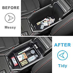 PIMCAR Compatible with Honda Accord 2025 2024 2023 Center Console Organizer 11th Gen Accord Armrest Storage Tray ABS Plastic Material Pallet Accessories-Black