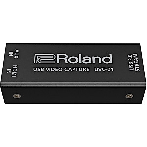 Roland UVC-01 USB Video Capture | Plug-and-Play for Flawless Recordings & Livestreams | HDMI to USB 3.0 Video Encoder | Uncompressed 1080p HD at 60 FPS | Webcam Operation for Mac & Windows